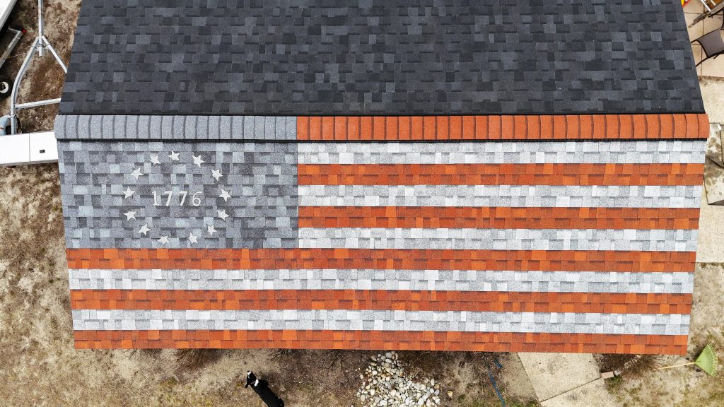 American Flag Roof by Apex East Roofing!